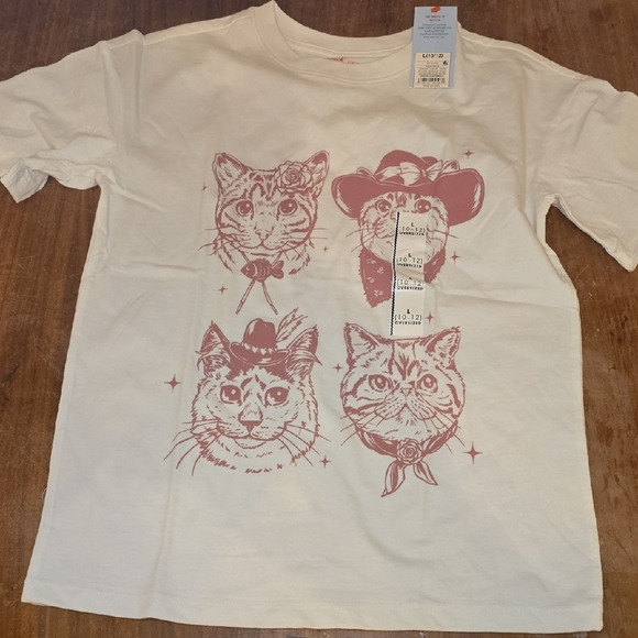 Cat & Jack | Shirts & Tops | Cat Jack Girls Kitty Cat Oversized Graphic ...
